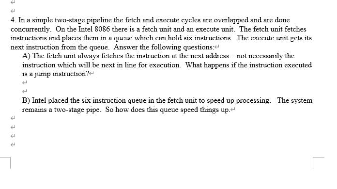 Solved 4. In a simple two-stage pipeline the fetch and | Chegg.com