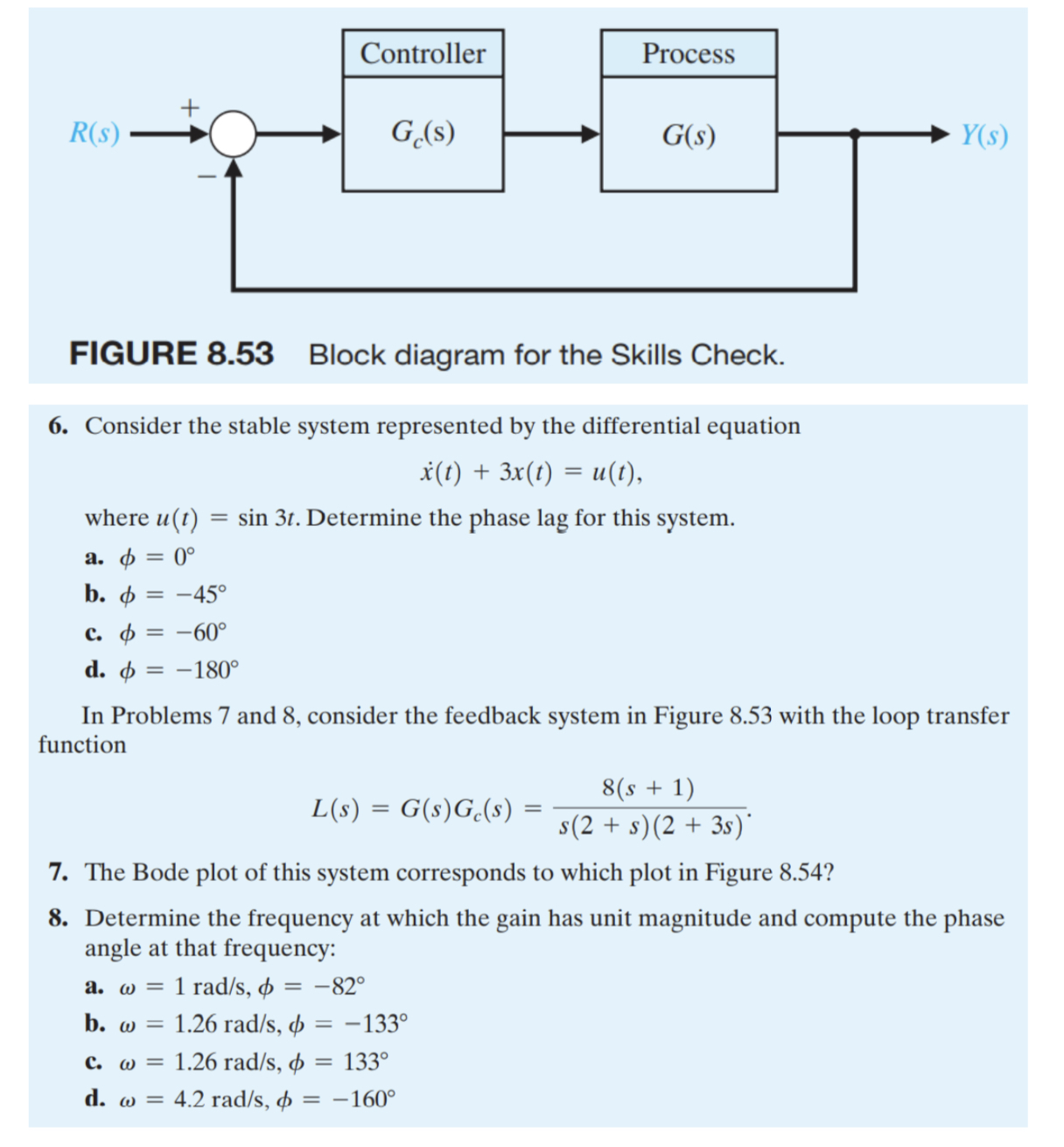 Solved FIGURE 8.53 Block diagram for the Skills Check. 6. | Chegg.com
