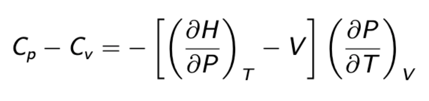 Solved Prove the formula for Cp−Cv stated in the notes | Chegg.com