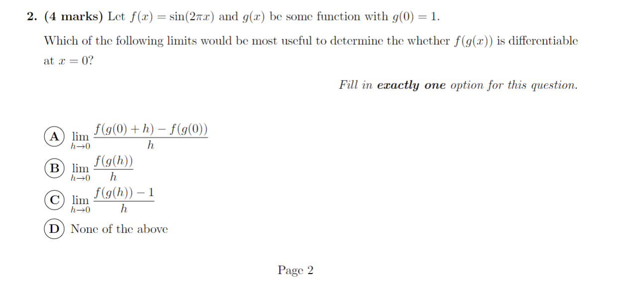 Solved 2. (4 marks) Let f(x)=sin(2πx) and g(x) be some | Chegg.com