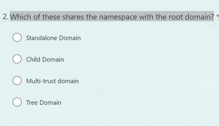 Solved 2. Which of these shares the namespace with the root | Chegg.com