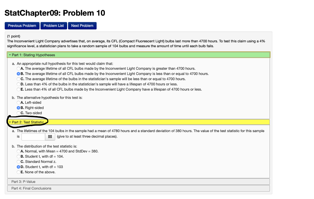 Solved StatChapter09: Problem 8 Previous Problem Problem | Chegg.com