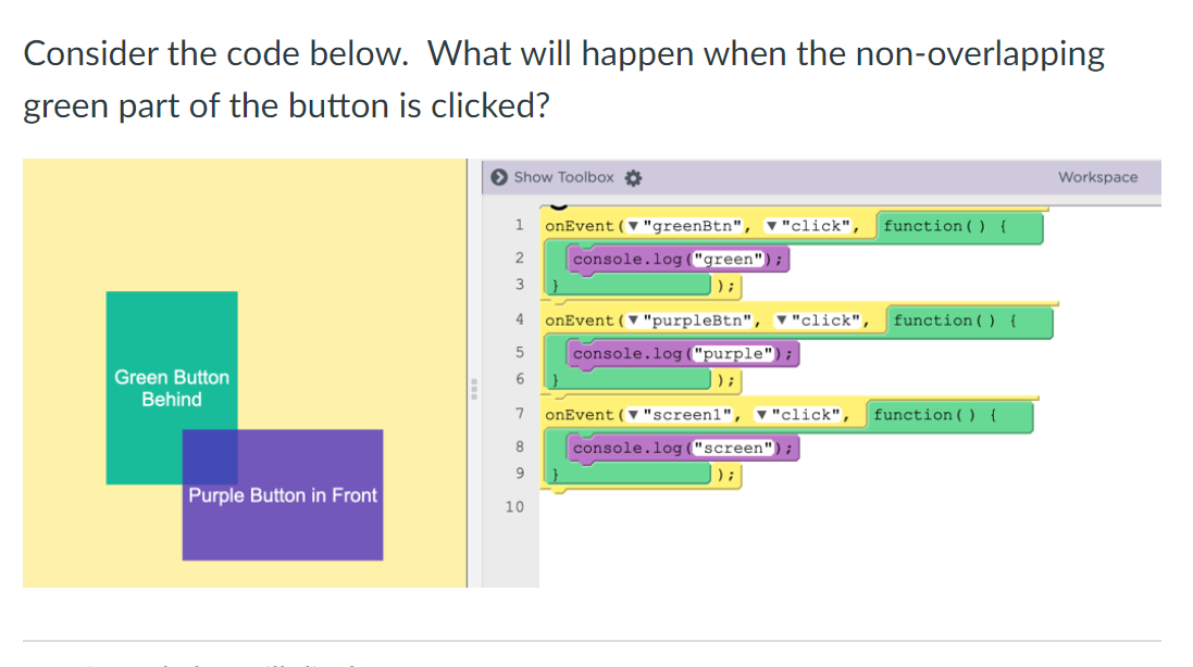 Solved Consider the code below. What will happen when the | Chegg.com