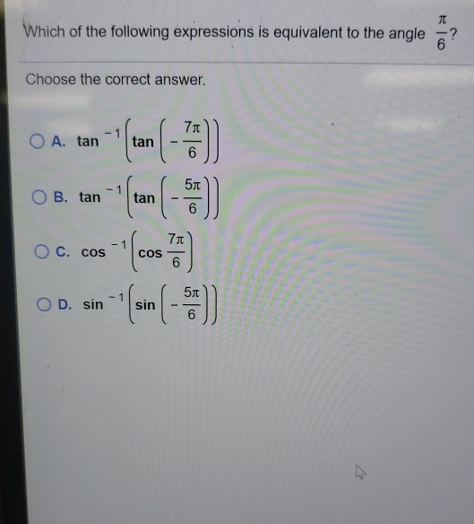 Solved Which of the following expressions is equivalent to | Chegg.com