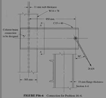 Determine the connection for the column for the | Chegg.com