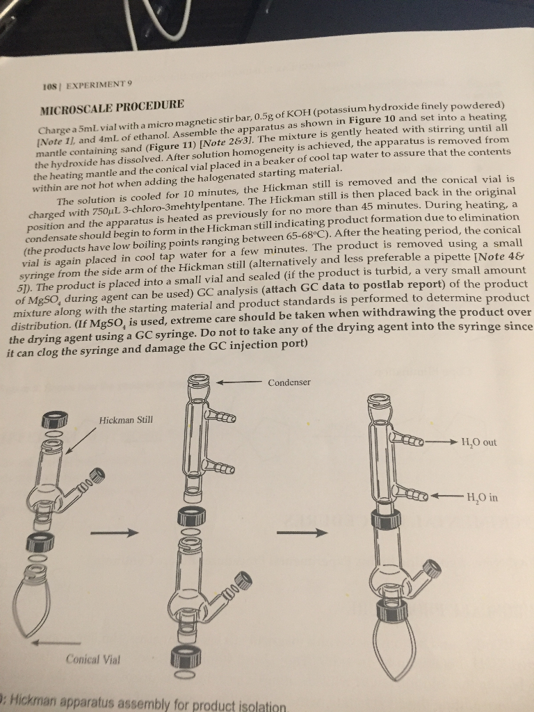 Solved 10S/ EXPERIMENT 9 MICROSCALE PROCEDURE Charge a 5mL | Chegg.com