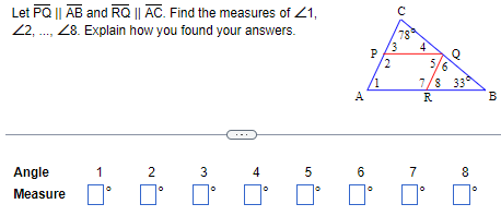 Solved Let ?bar (PQ)||bar (AB) ﻿and ?bar (RQ)||bar (AC). | Chegg.com