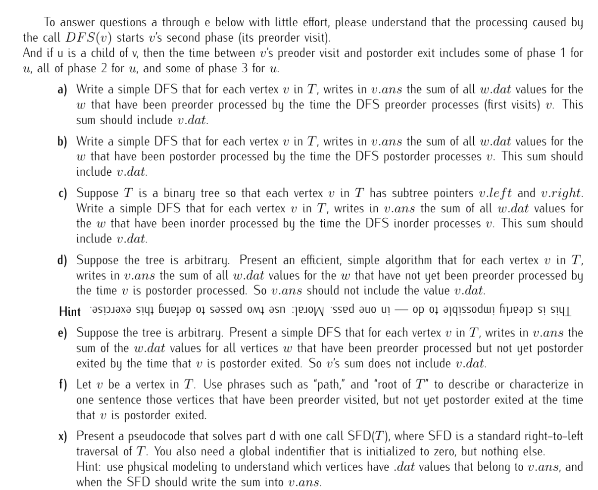 Solved Ex. 2.12 Irees Let T be an arbitrary tree where each | Chegg.com