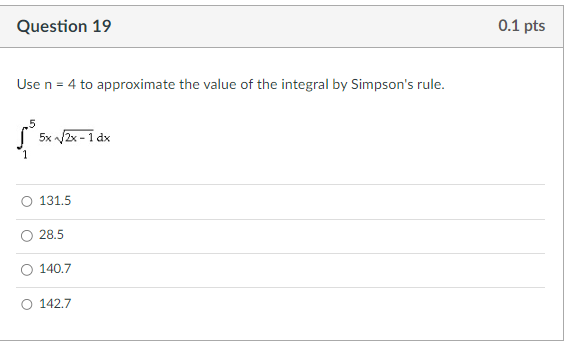 Solved Use n=4 to approximate the value of the integral by | Chegg.com