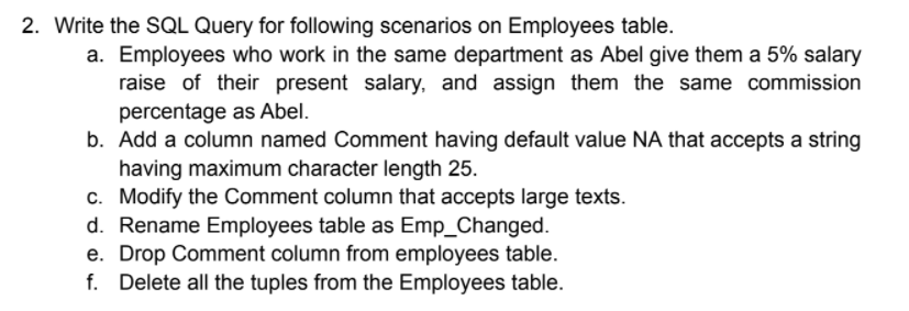 Solved Database and question is below -- phpMyAdmin SQL | Chegg.com