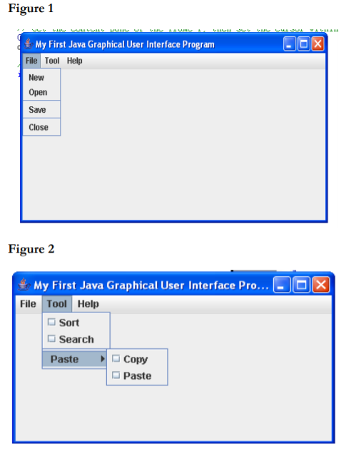 Solved Make a Java program and title it GuiProject Must | Chegg.com