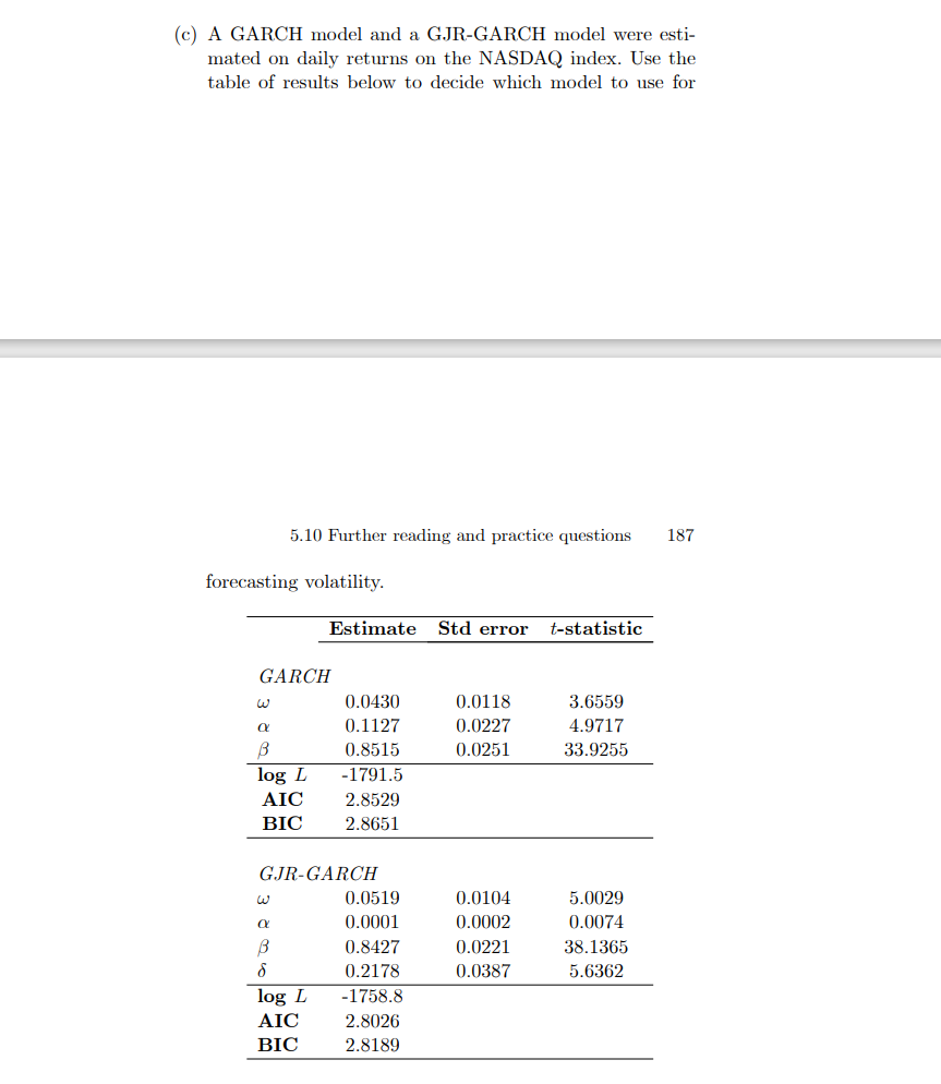 Solved 4. Consider the following decomposition of a stock | Chegg.com