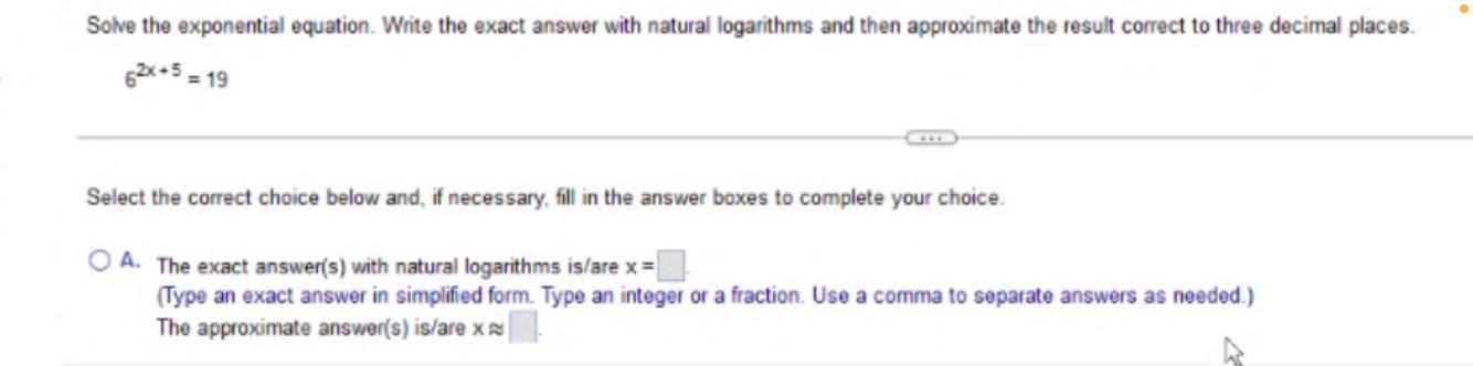 Solved Some the exponential equation. Write the exact answer | Chegg.com