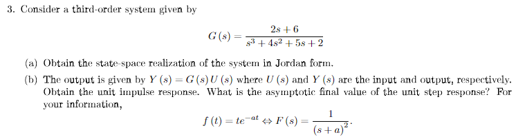 Solved 3. Consider a third-order system given by | Chegg.com