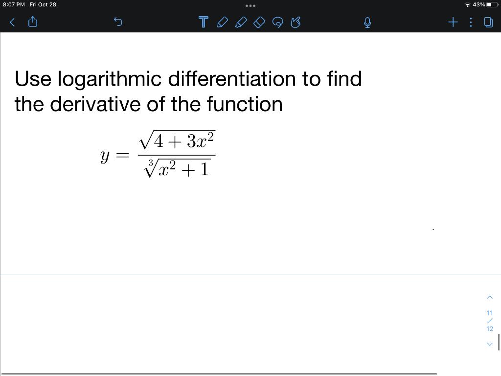 Solved Use logarithmic differentiation to find the | Chegg.com