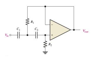 Solved (i). Circuit below shows a two-pole high-pass filter. | Chegg.com