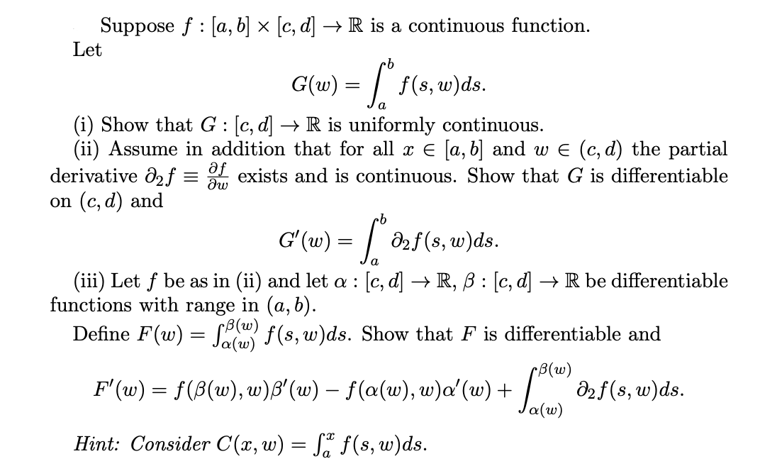 Solved X Suppose f : [a, b] [c, d] → R is a continuous | Chegg.com