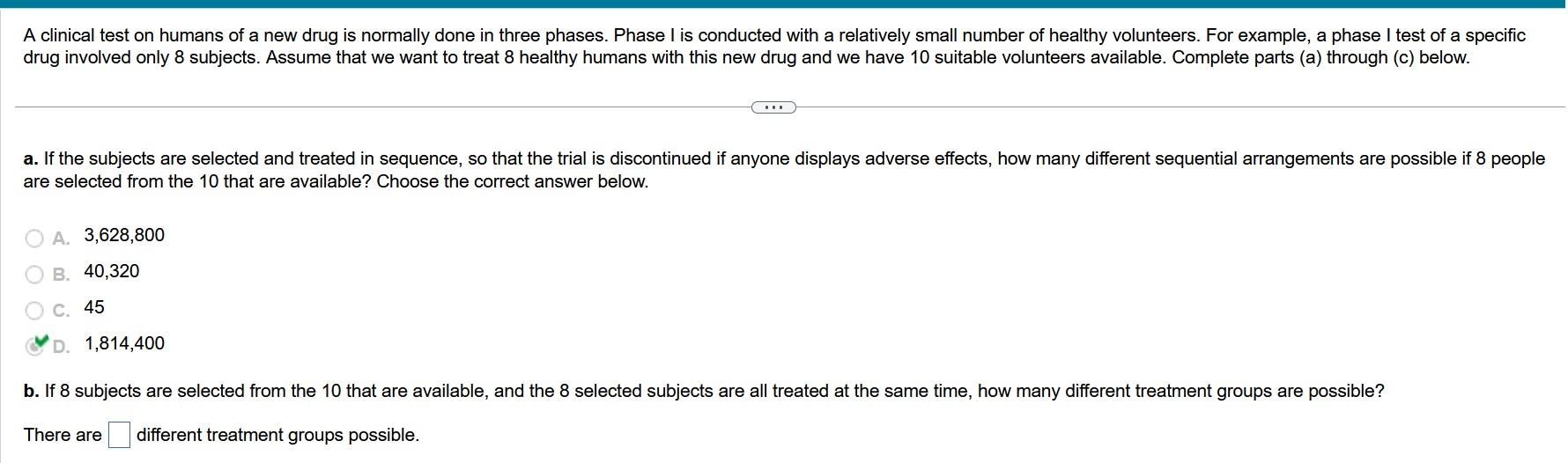 Solved A clinical test on humans of a new drug is normally | Chegg.com