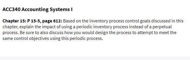 Solved ACC340 Accounting Systems Chapter 15: P 15-5, page | Chegg.com