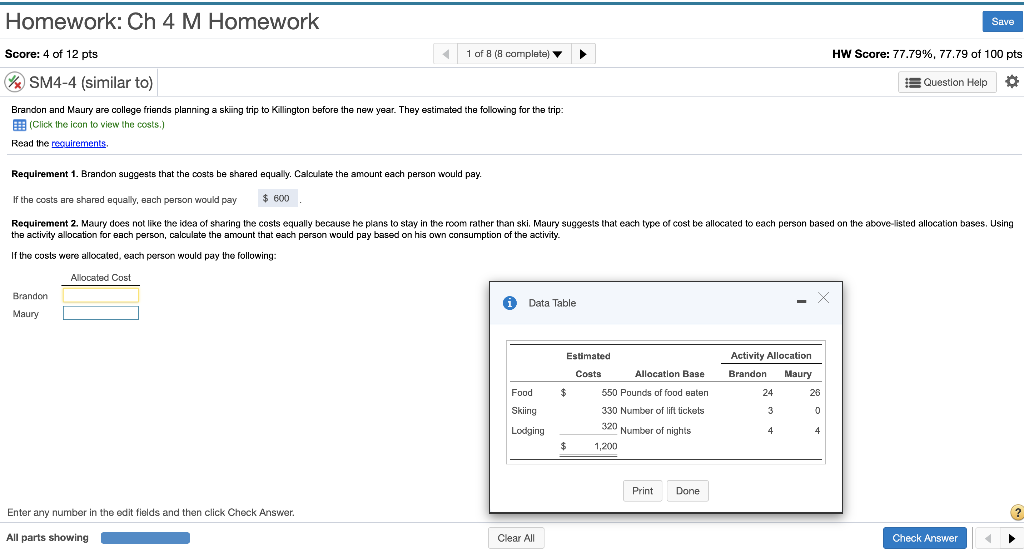 Solved Homework Ch 4 M Homework Save Score 4 Of 12 Pts 1