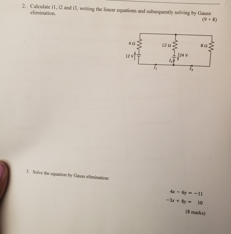 Solved Calculate il, i2 and i3, writing the linear equations | Chegg.com