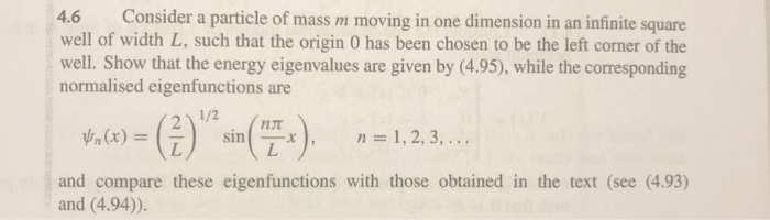 Solved Consider a particle of mass m moving in one dimension | Chegg.com