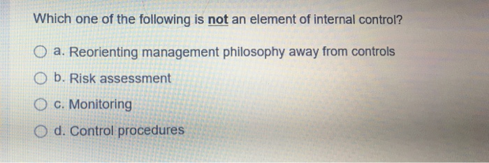 Solved Which one of the following is not an element of | Chegg.com