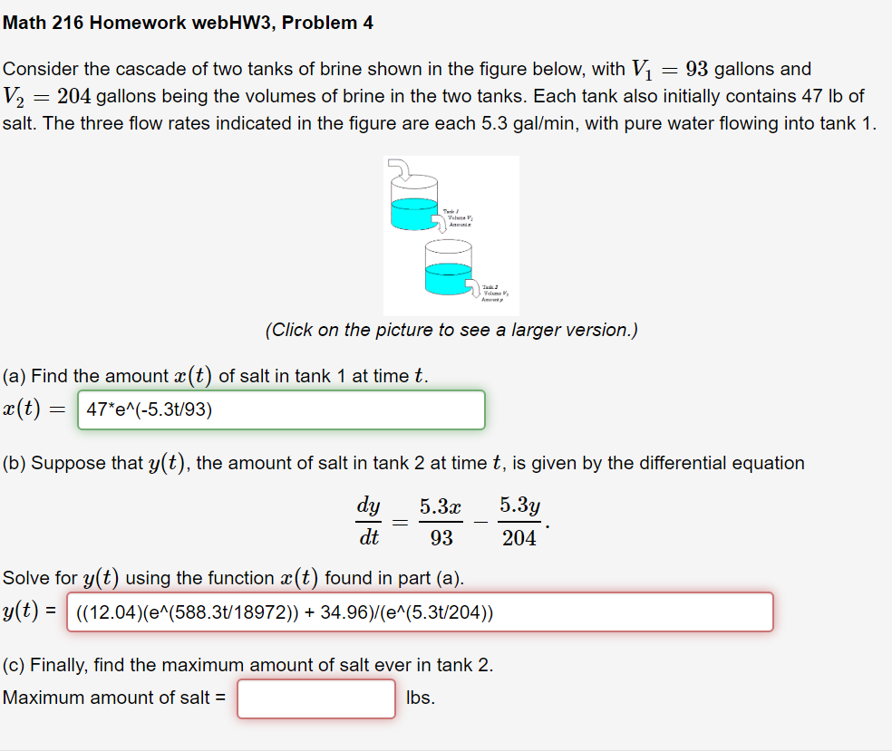 Solved Math 216 Homework webHW3, Problem 4 Consider the | Chegg.com