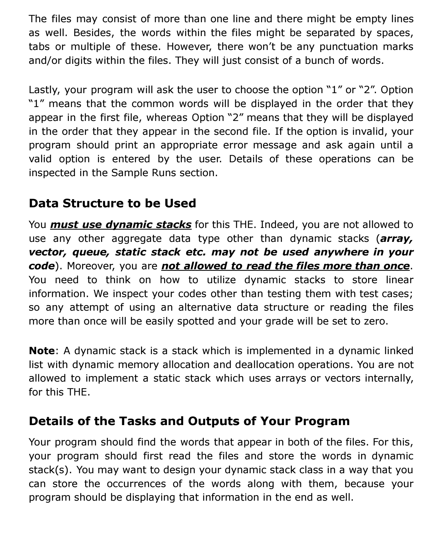 Solved The aim of this THE is to practice on stack | Chegg.com