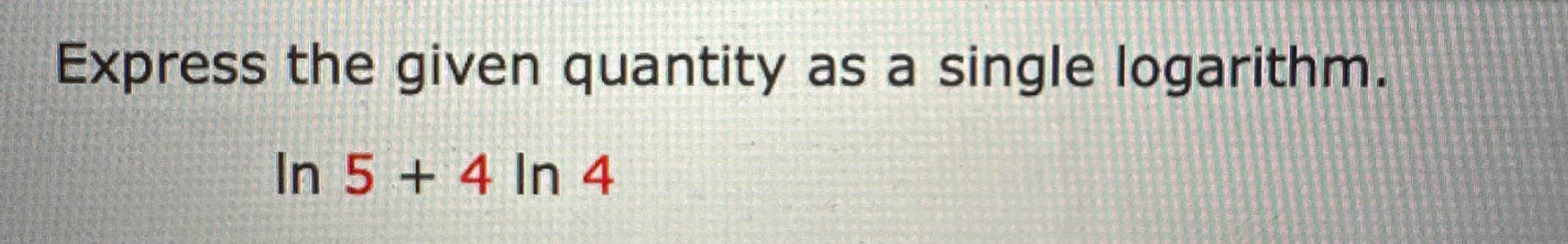 Solved Express the given quantity as a single | Chegg.com