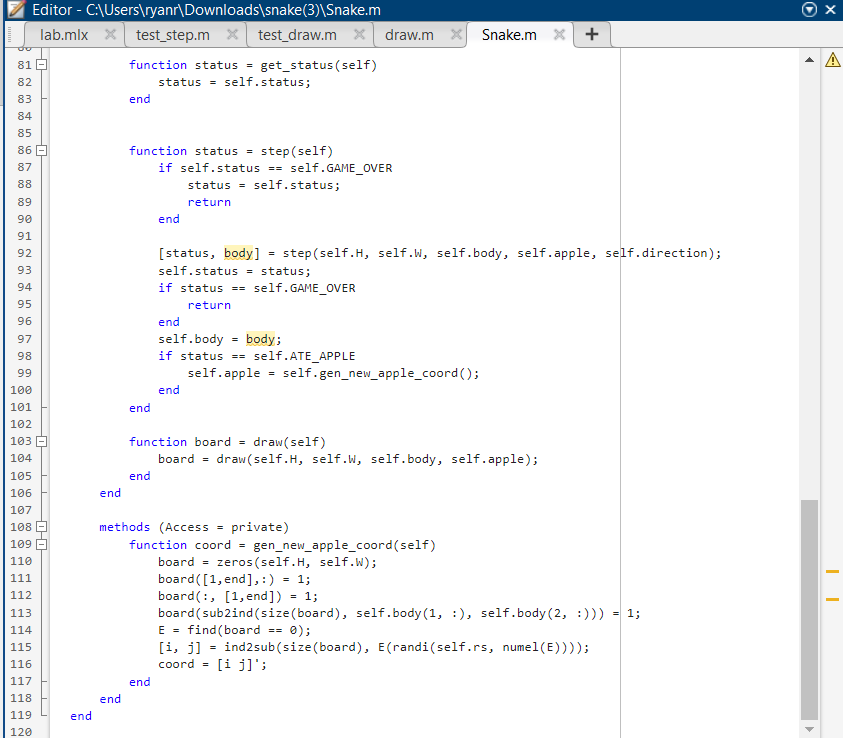 Solved 1. Implementing Step Create and open step.m and | Chegg.com
