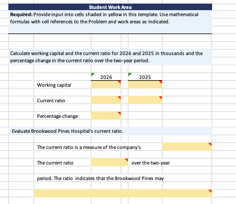 Solved Case 4.3. Using Excel to Assess Working Capital and | Chegg.com