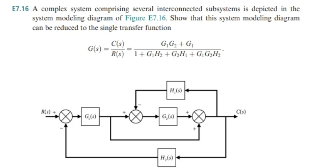 Solved E7.16 ﻿A complex system comprising several | Chegg.com