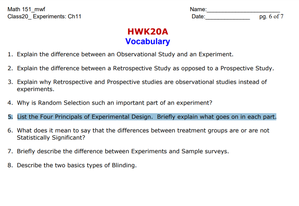 Solved Experiments 1 Explain The Difference Between An Chegg