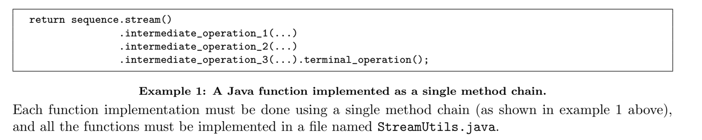 return sequence.stream () | Chegg.com