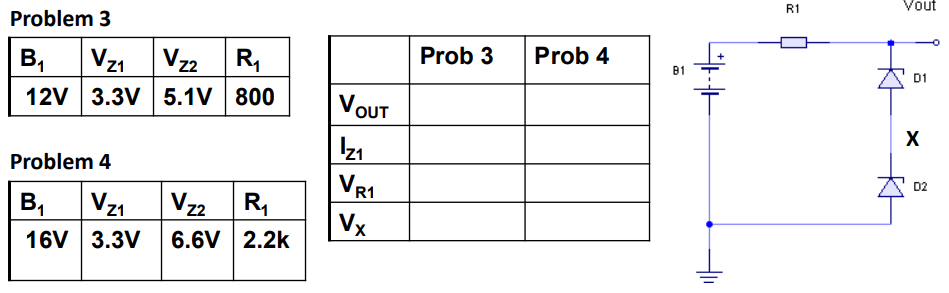 Solved Use 'ideal' zener diode model (0.7 if forward biased | Chegg.com