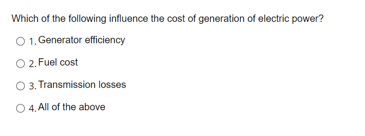 Solved The objective of Economic dispatch problem is 1. to | Chegg.com