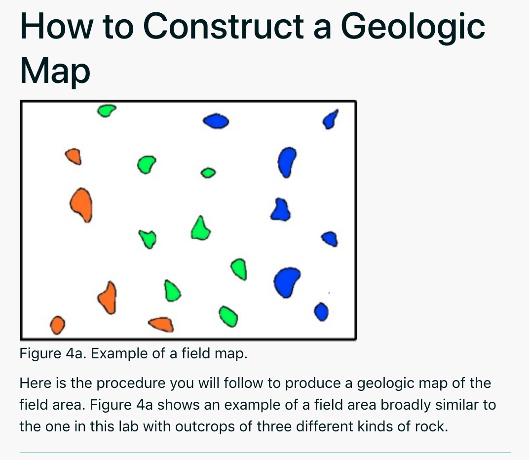 Solved How to Construct a Geologic Map Figure 4a. Example of | Chegg.com