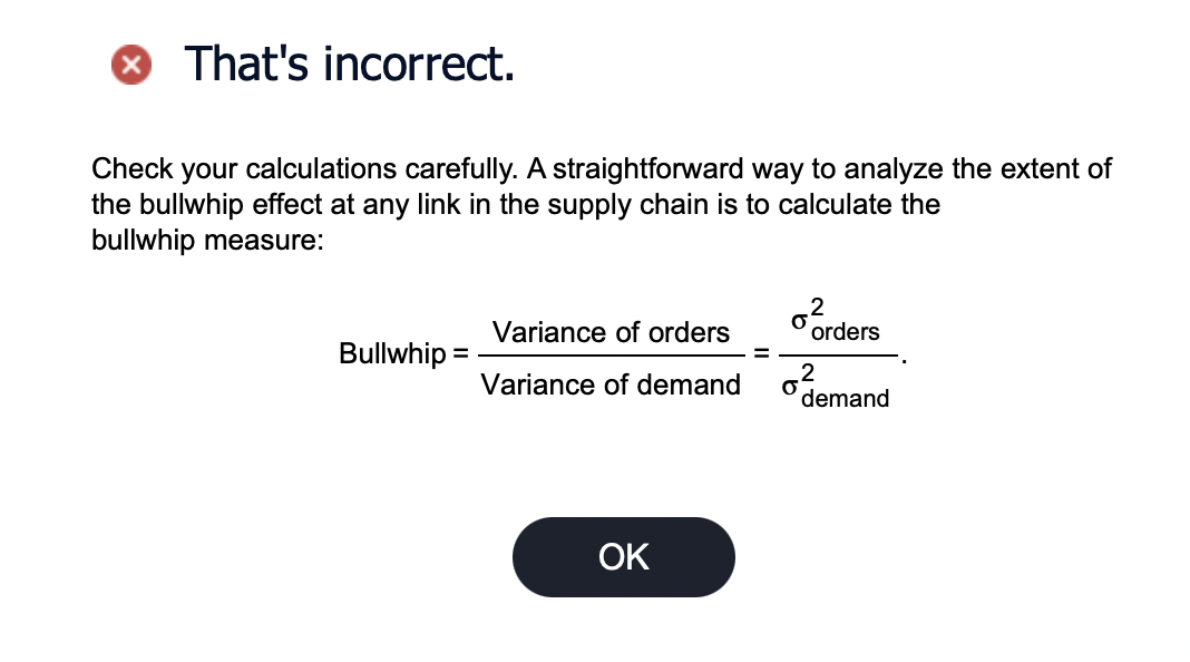 Solved That's incorrect. Check your calculations carefully. | Chegg.com