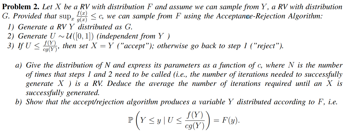 Solved Problem 2. Let X be a RV with distribution F and | Chegg.com