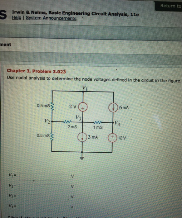 Solved Return to Irwin & Nelms, Basic Engineering Circult | Chegg.com Solved Return to Irwin & Nelms, Basic Engineering Circult | Chegg.com