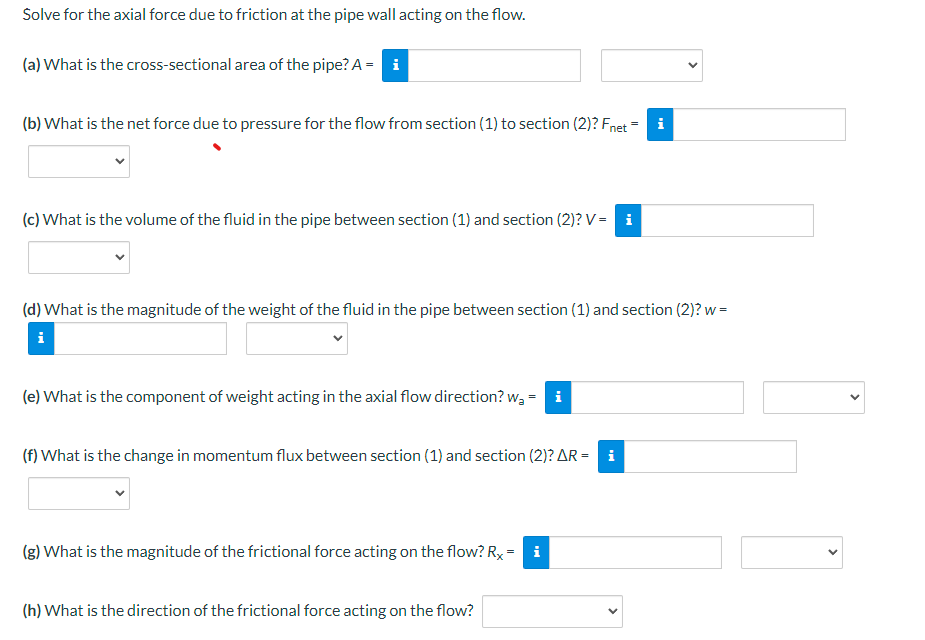 (a) What is the cross-sectional area of the pipe? A= | Chegg.com