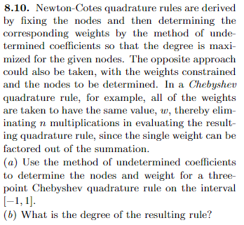 8.10. Newton-Cotes quadrature rules are derived by | Chegg.com