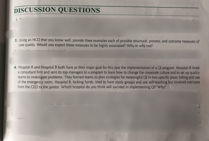 Solved DISCUSSION QUESTIONS 2. using an HCO that you know | Chegg.com