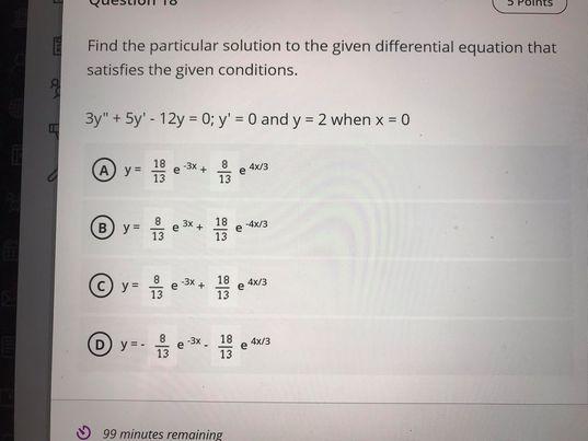 Solved Find the particular solution to the given | Chegg.com