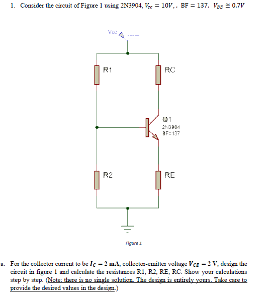 Solved 1. Consider the circuit of Figure 1 using 2 | Chegg.com
