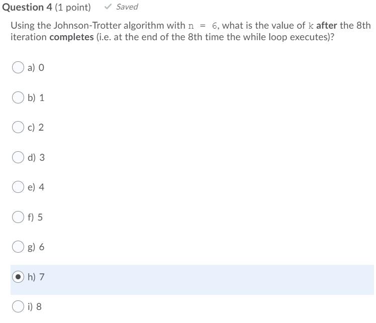 Solved Question 4 (1 point) Saved Using the | Chegg.com