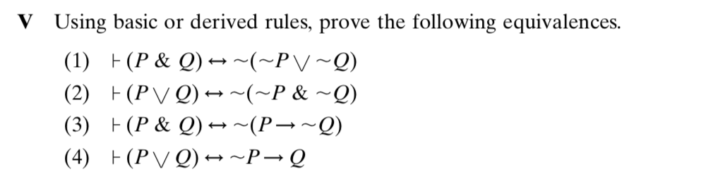 Solved V Using basic or derived rules, prove the following | Chegg.com