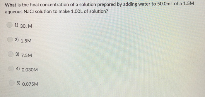 What is the final concentration of a solution | Chegg.com