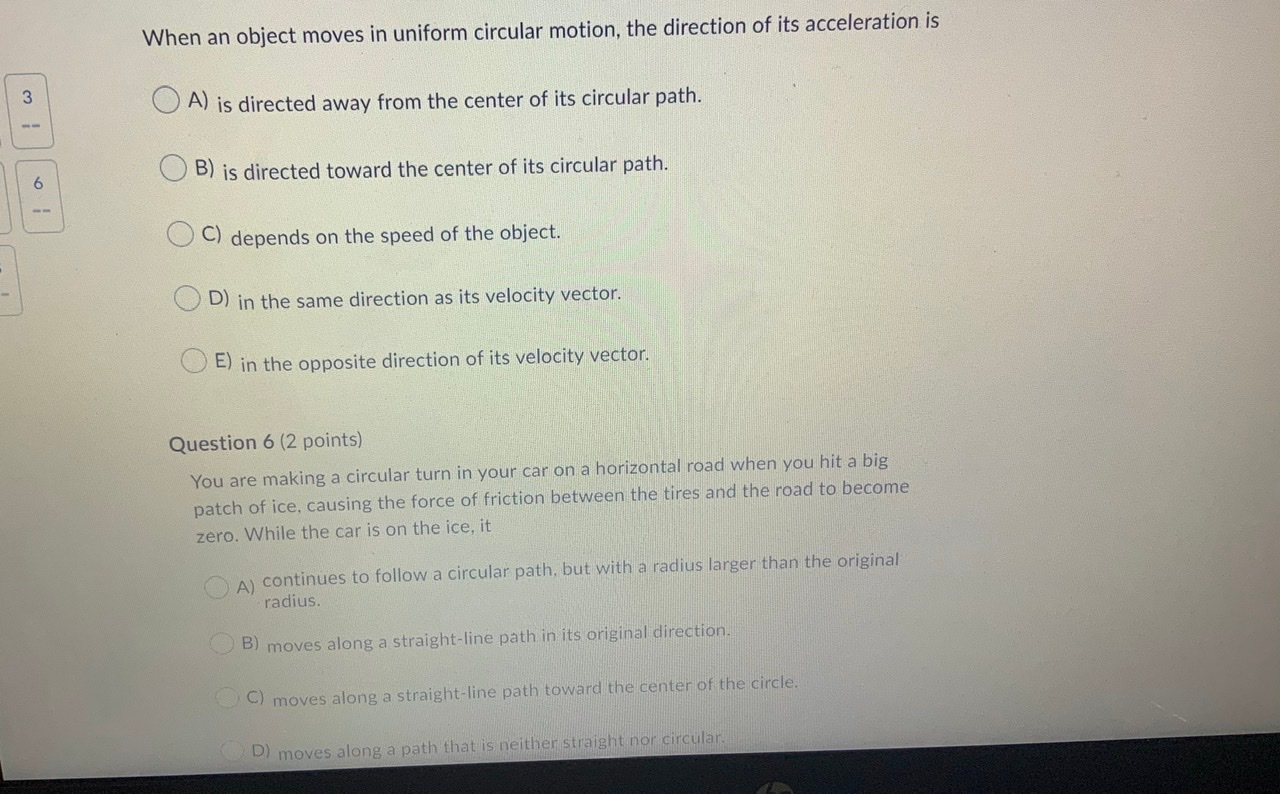 Solved When an object moves in uniform circular motion, the | Chegg.com